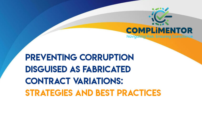 Preventing Corruption disguised as Fabricated Contract Variations ...